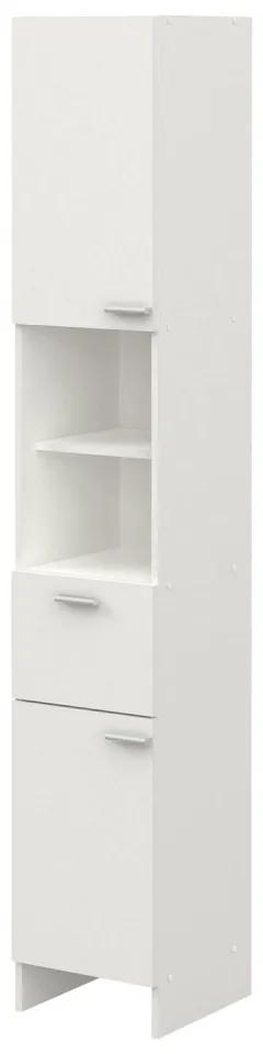 Idea IDEA Vysoká skříňka 2 dveře + 1 zásuvka KORAL bílá