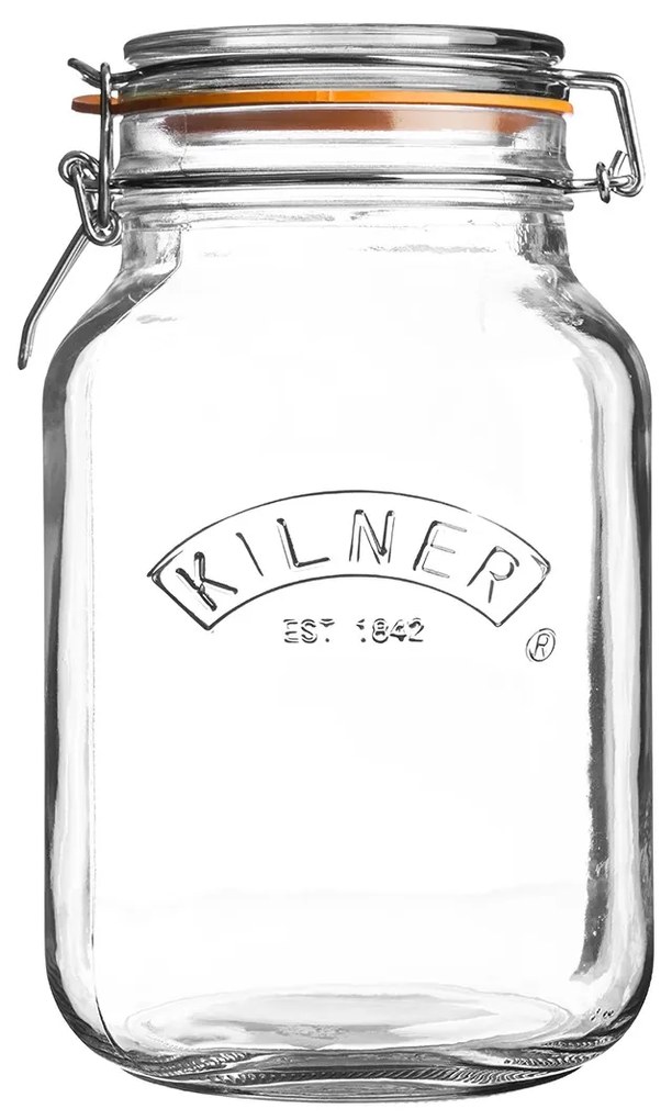 Zavařovací sklenice s klipem hranatá 1,5l, KILNER 0025.543