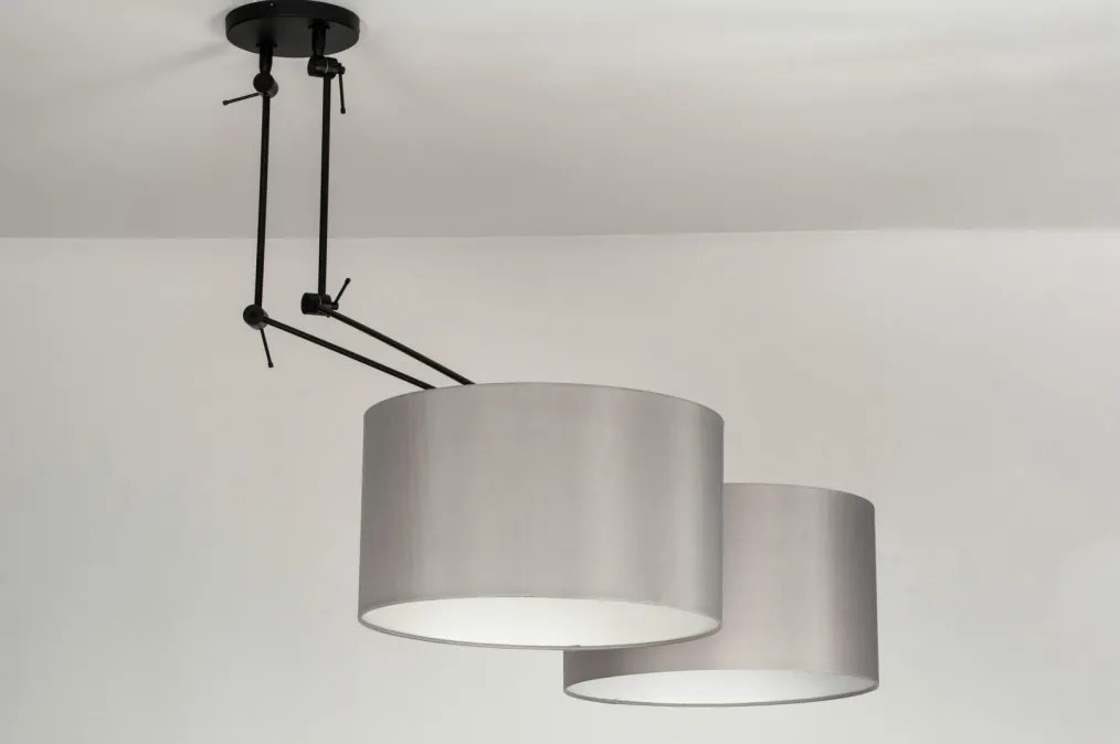 Závěsné designové svítidlo nad stůl Snap Light Duo Grey and Black