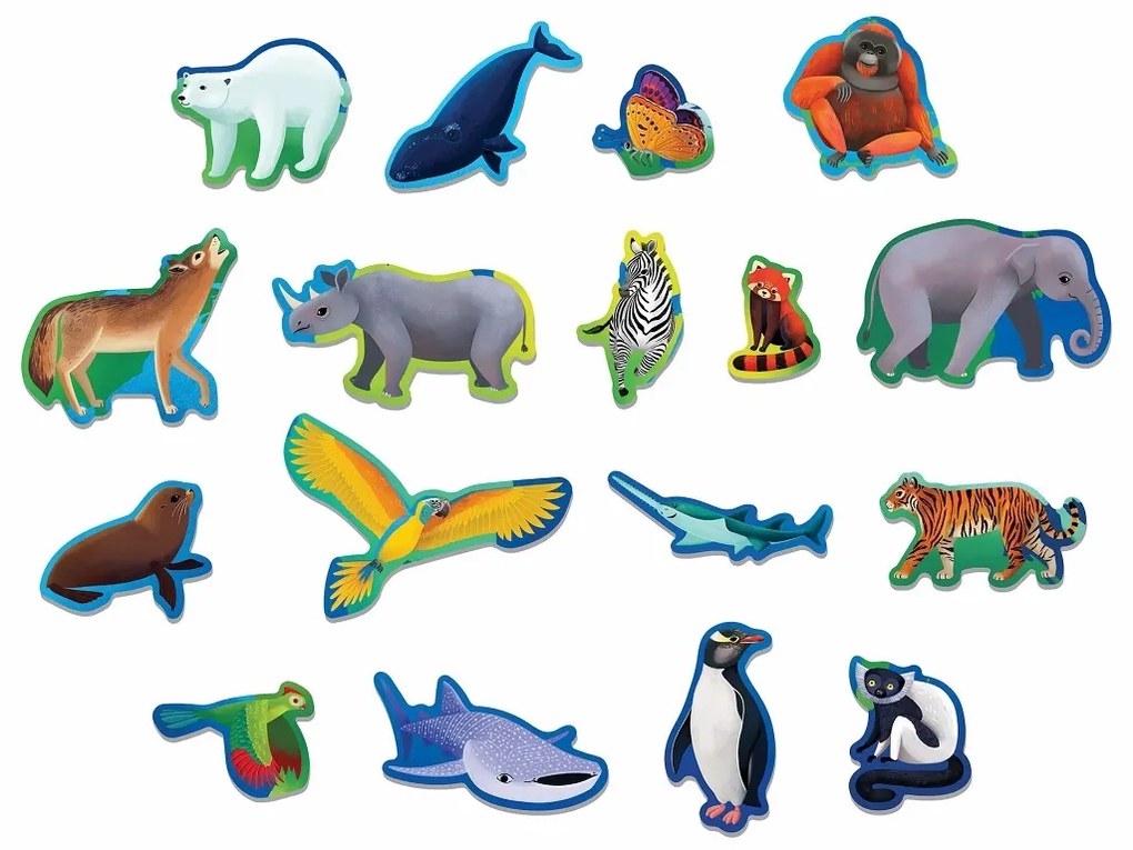 Mudpuppy Puzzle Ohrožené druhy zvířat celého světa 80 dílků