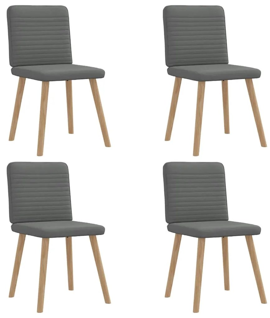 Jídelní židle 4 ks tmavě šedé textil 3315245