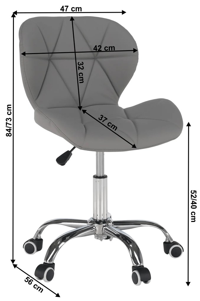 Kondela Kancelářské křeslo, šedá/chrom, ARGUS NEW