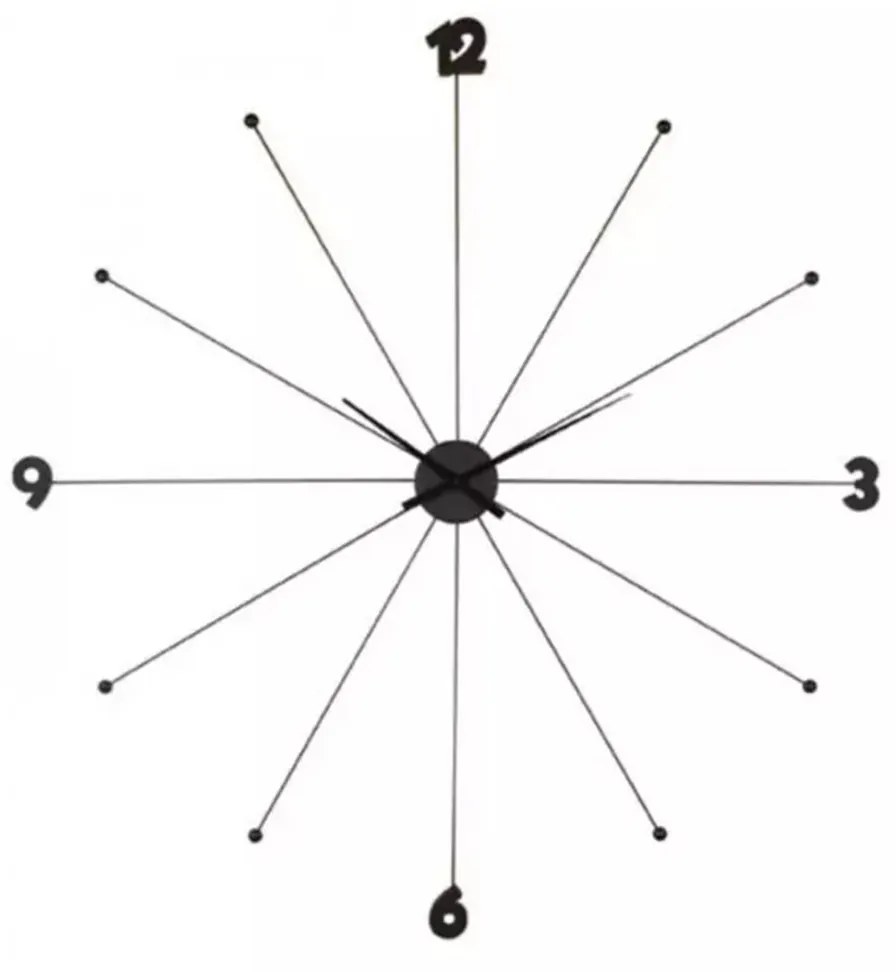 KARE DESIGN Nástěnné hodiny Like Umbrella – černá 100 × 100 × 6 cm