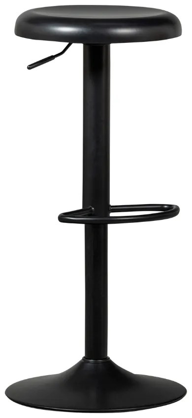 OnaDnes -20% Hoorns Černá kovová barová židle Newton 61-81 cm