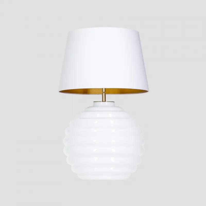 4concepts Designová stolní lampa SAINT TROPEZ WHITE Barva: Bílo-zlatá