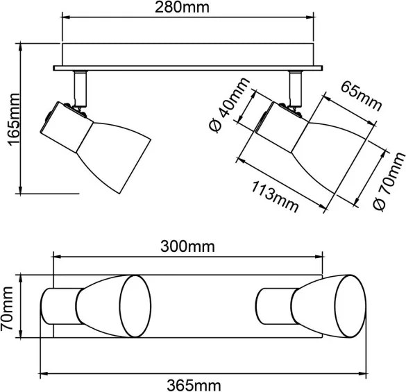 Brilliant 99711/76  Bodové svítidlo DAINTREE černé + DŘEVO