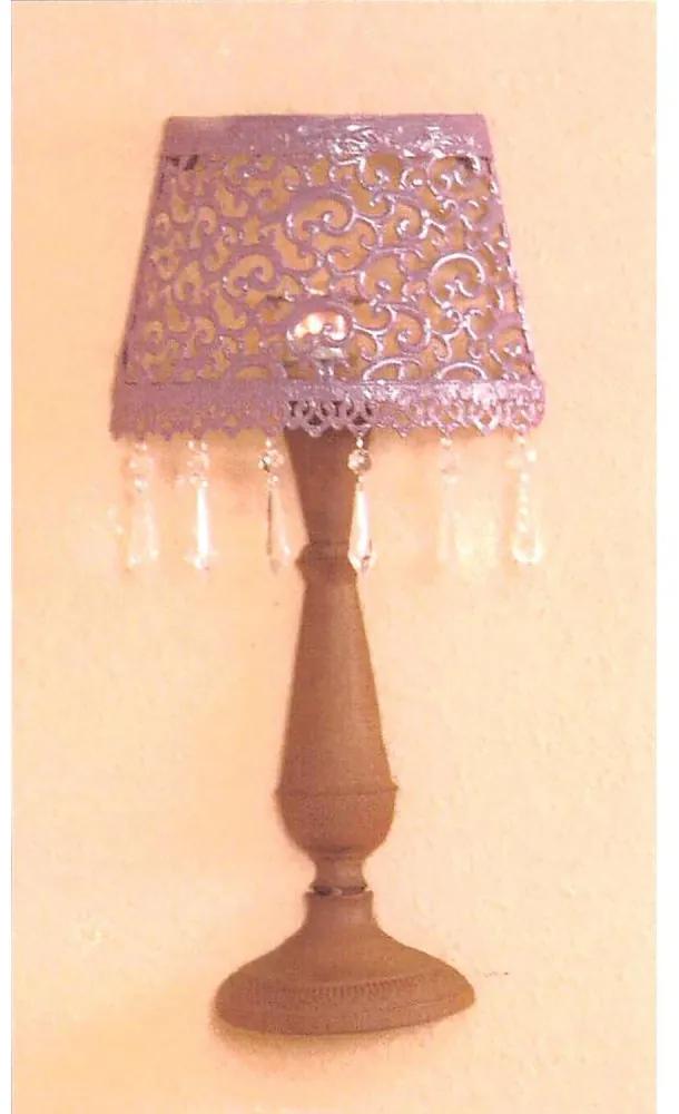 IDEA Nástěnná dekorativní kovová lampa fialová/hnědá