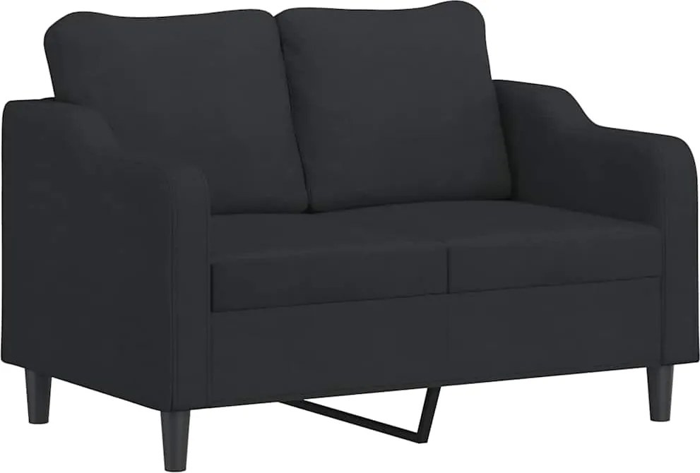 3dílná sedací souprava s poduškami černá textil 3201846