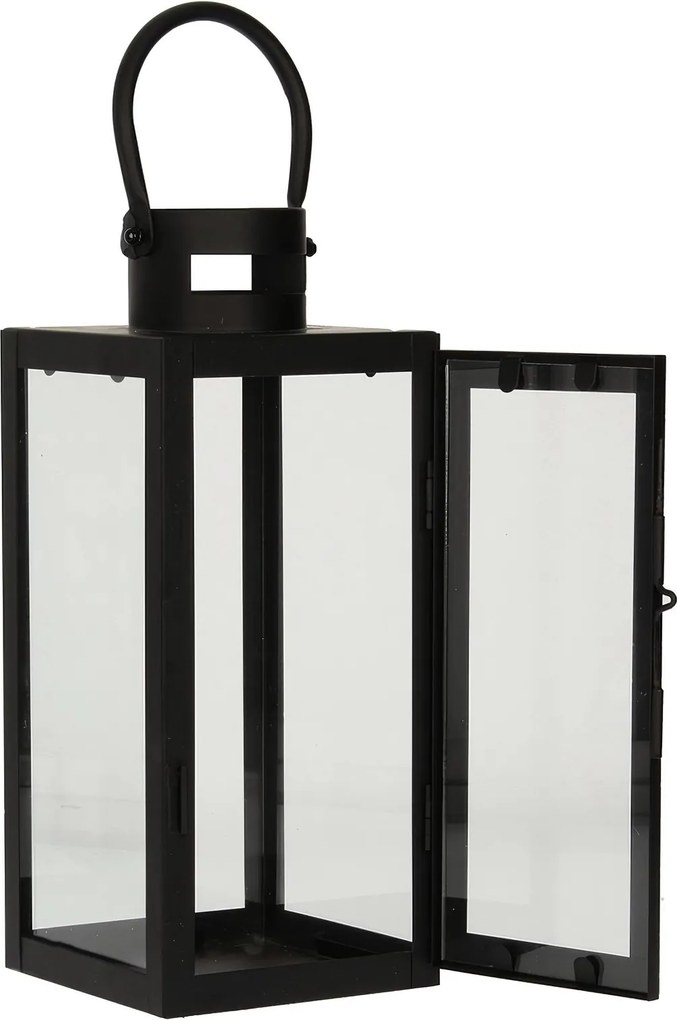 Kovová lucerna Elegance black výška 30cm