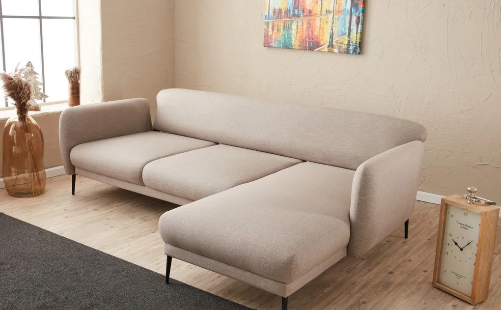 Hanah Home Rohová pohovka VENUS krémová pravá 825BLC2764