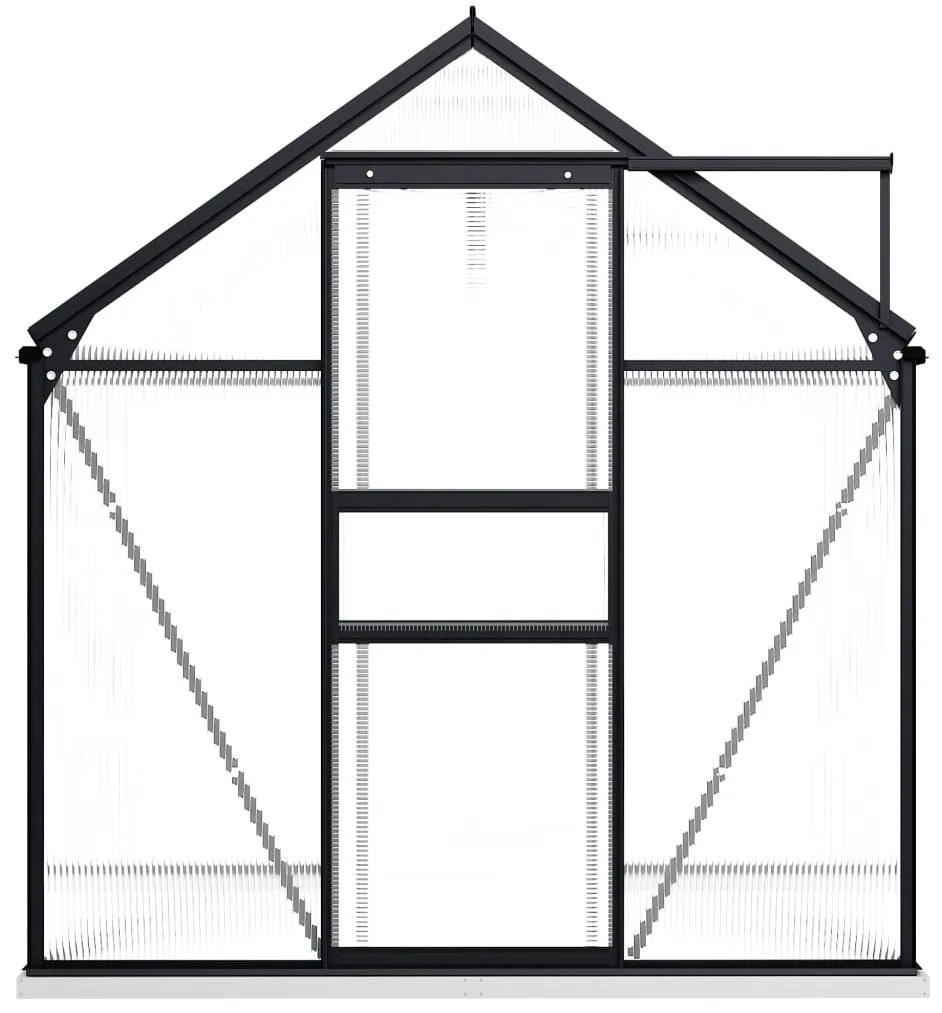 Skleník s podkladovým rámem antracitový 3,61 m² - Default Title