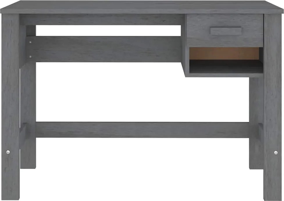 Psací stůl HAMAR tmavě šedý 110 x 40 x 75 cm masivní borovice 340458