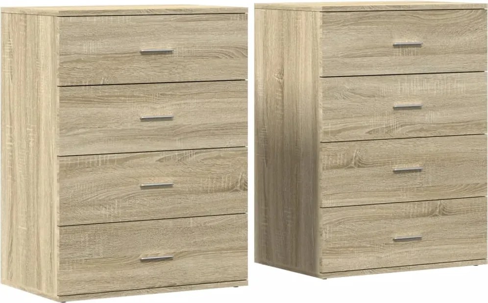 Příborníky 2 ks dub sonoma 60 x 39 x 80 cm kompozitní dřevo 3276625