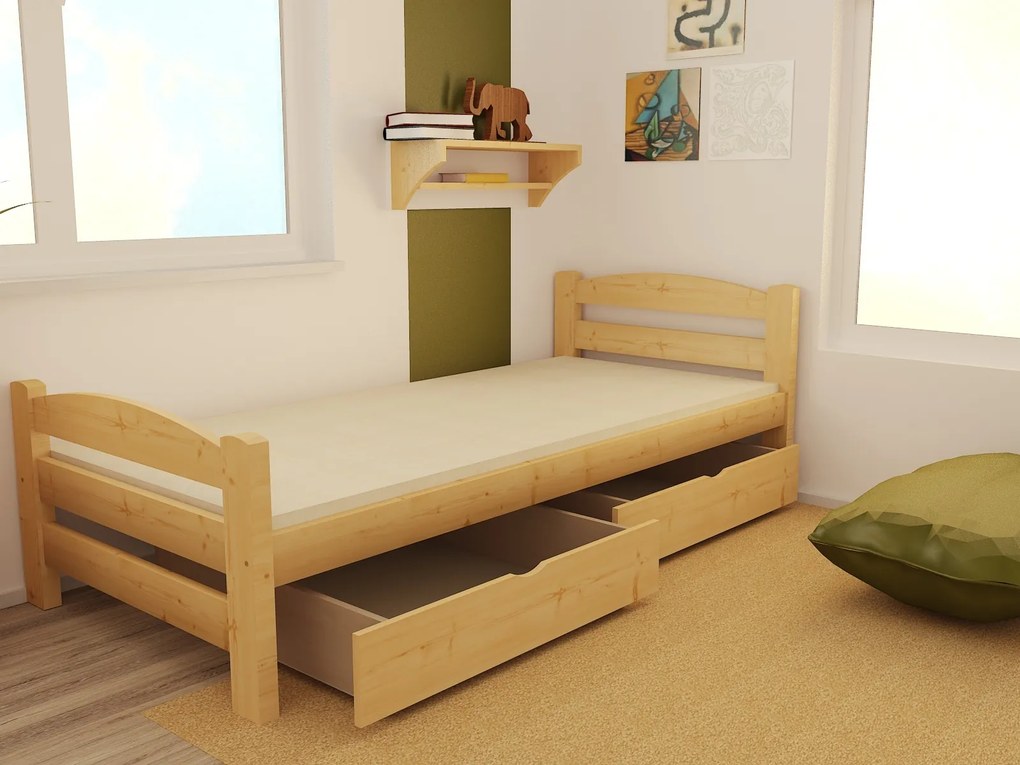 Vomaks jednolůžková dětská postel z borovice