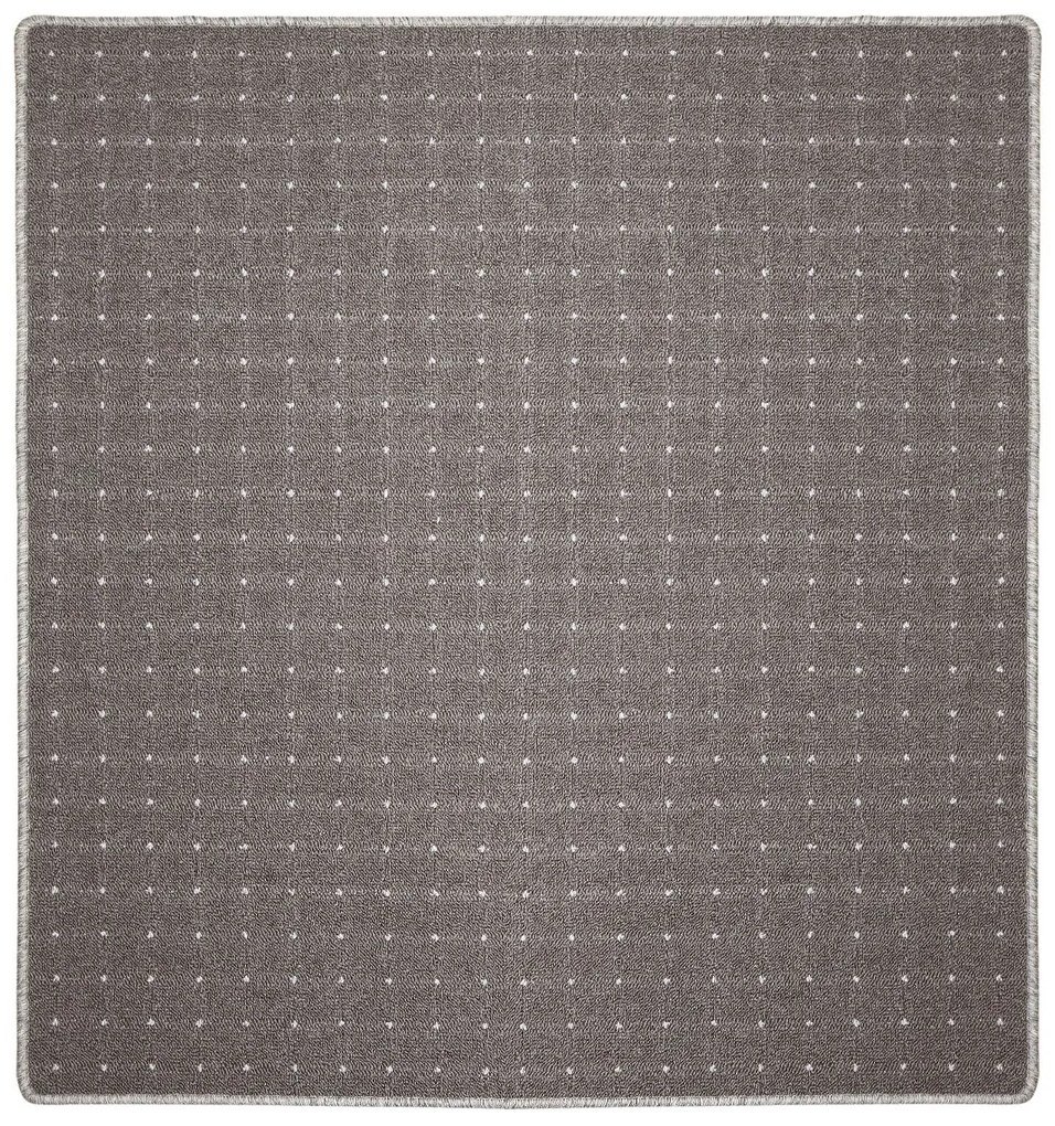 Condor Carpets, Kusový koberec Udinese hnědý čtverec, 100x100, hnědá, chodba / předsíň