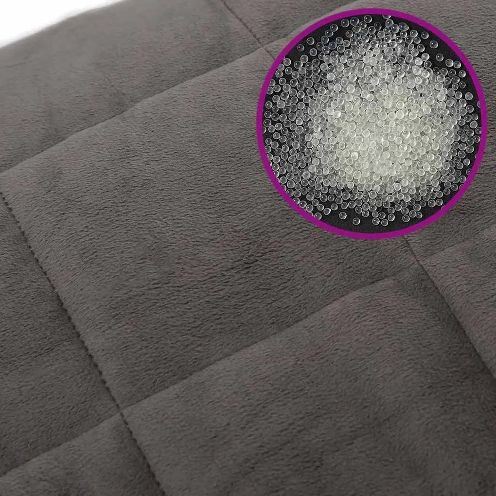 vidaXL Zátěžová deka s povlečením šedá 155 x 220 cm 7 kg textil