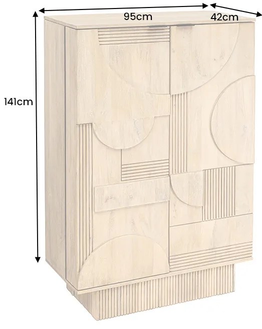 Designová barová skříňka Movement 141 cm mango
