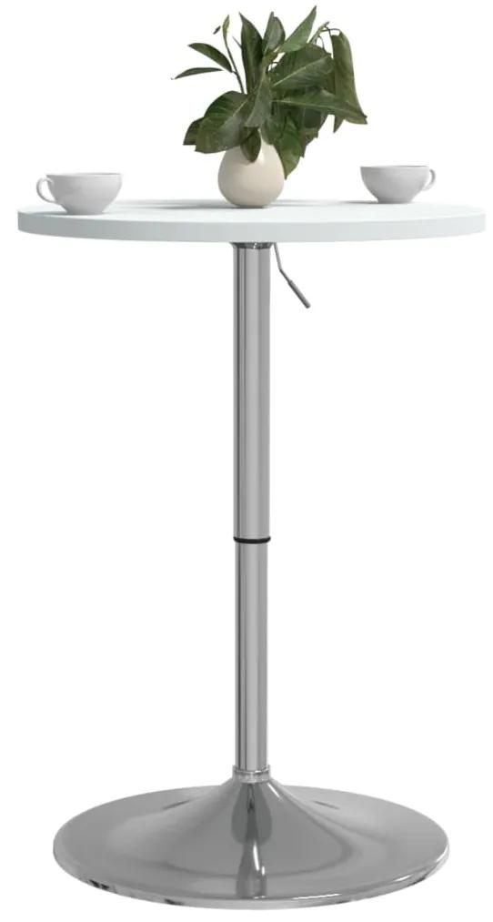 Barový stůl bílý 50x50x90 cm kompozitní dřevo chromovaná ocel