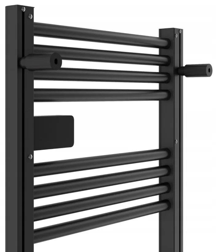 Gamma Erga Pago, elektrické topné těleso 540x960 mm s digitálním termostatem, 500W, černá matná, ERG-PAGO/960/540/BLACK/EL