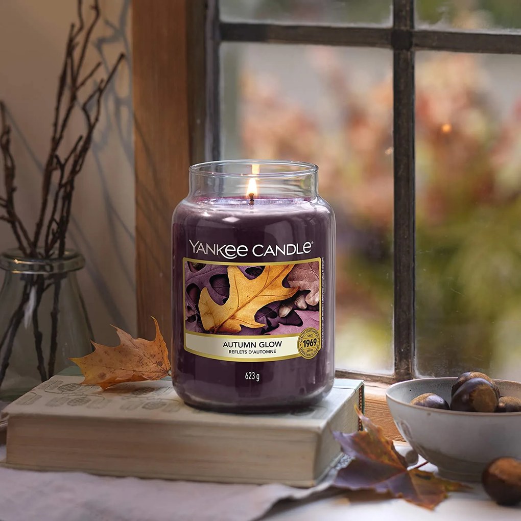 Yankee Candle vonná svíčka Classic ve skle velká Autumn Glow 623 g