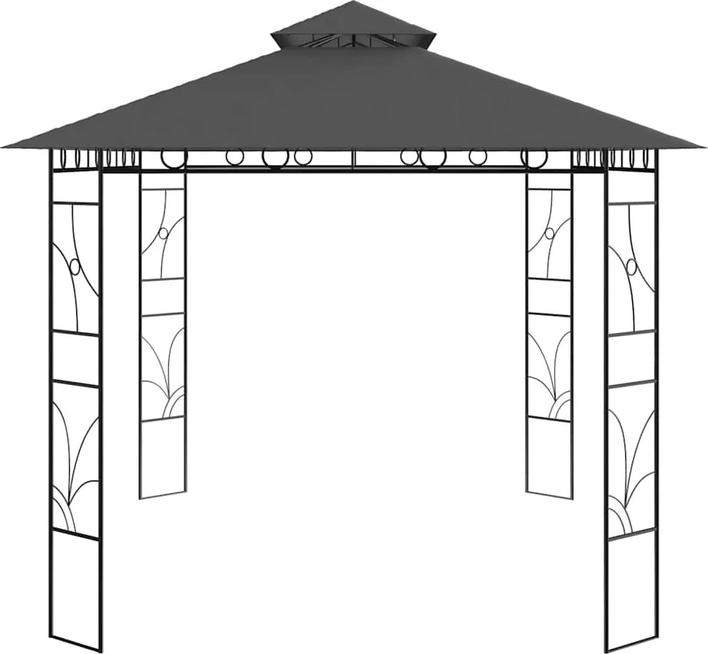 Altán 4 x 3 x 2,7 m antracitový 160 g/m² 313917