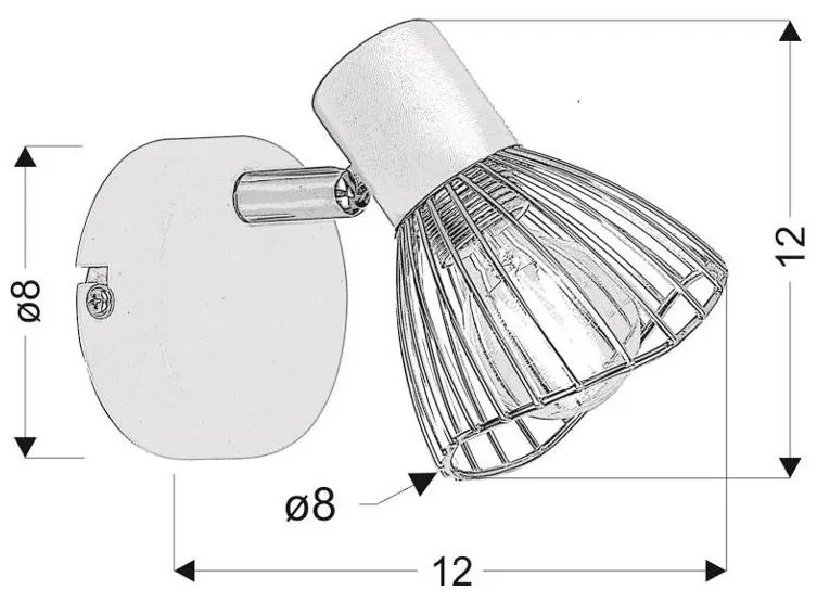 Nástěnná lampa FLY Candellux Černá / zlatá