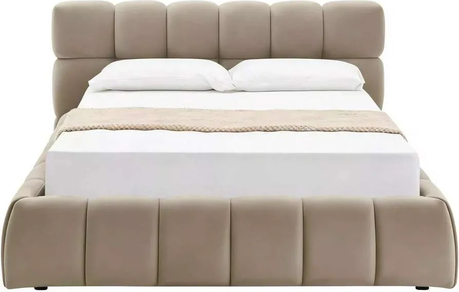 Postel Parma Velvet 160 x 200 cm, béžová
