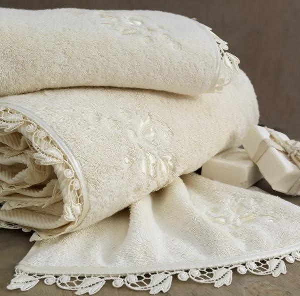 Soft Cotton Malý ručník NAKKAS 32x50 cm Krémová