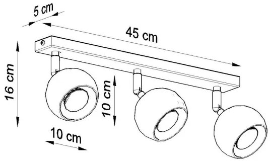 Sollux SL.0445 - Stropní bodové svítidlo OCULARE 3xGU10/10W/230V
