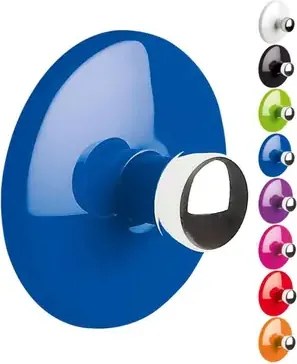 Spirella BOWL samolepící háček modrý / ABS / průměr 50 mm