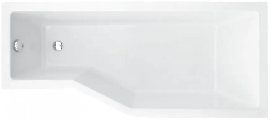 BESCO Asymetrická vana ESTE Nožičky k vaně - Bez nožiček, Rozměr vany - 170 × 75 cm, Způsob provedení - Pravé VANEST17P