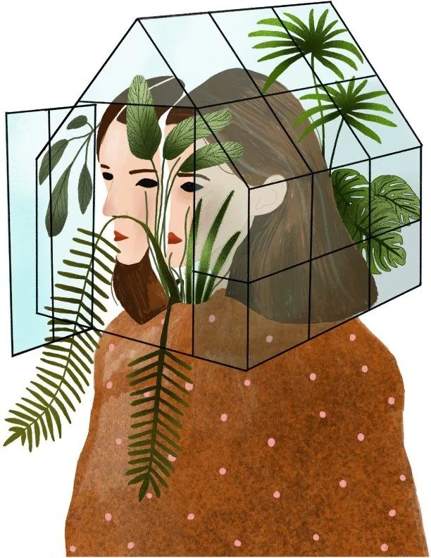 Martu Hlavajová | Greenhouse Rám: Dubový, Velikost: 30 x 20 cm
