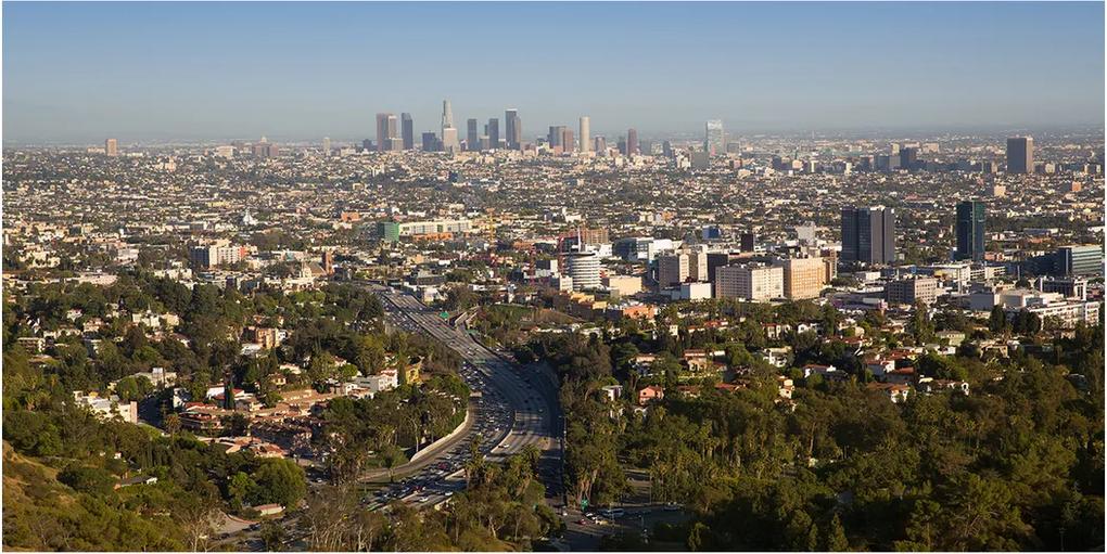Moderní skleněný obraz z fotografie Los Angeles