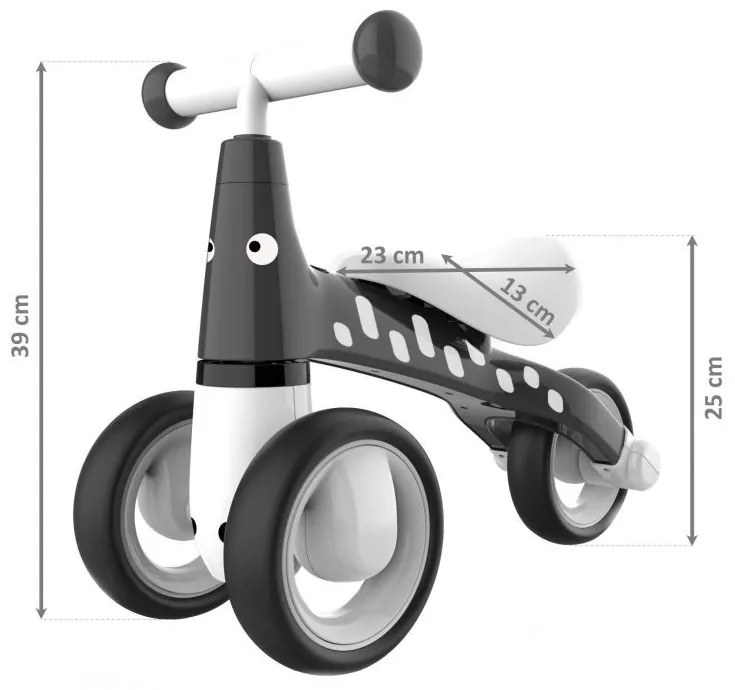 EcoToys Dětské odrážedlo MINI - černé, LB1603