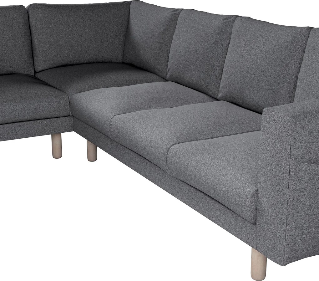Potah na pohovku IKEA Norsborg rohová 5-místná barva šedá látka pletený vzor
