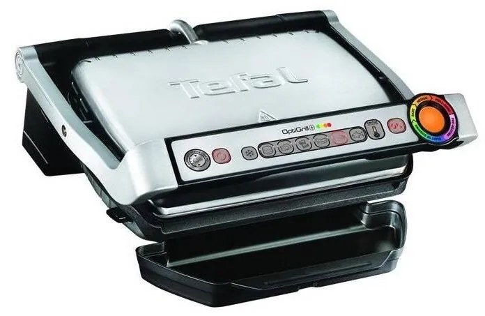 Tefal - Kontaktní gril OPTIGRILL+ INOX WAFFLES 2000W/230V černá/chrom