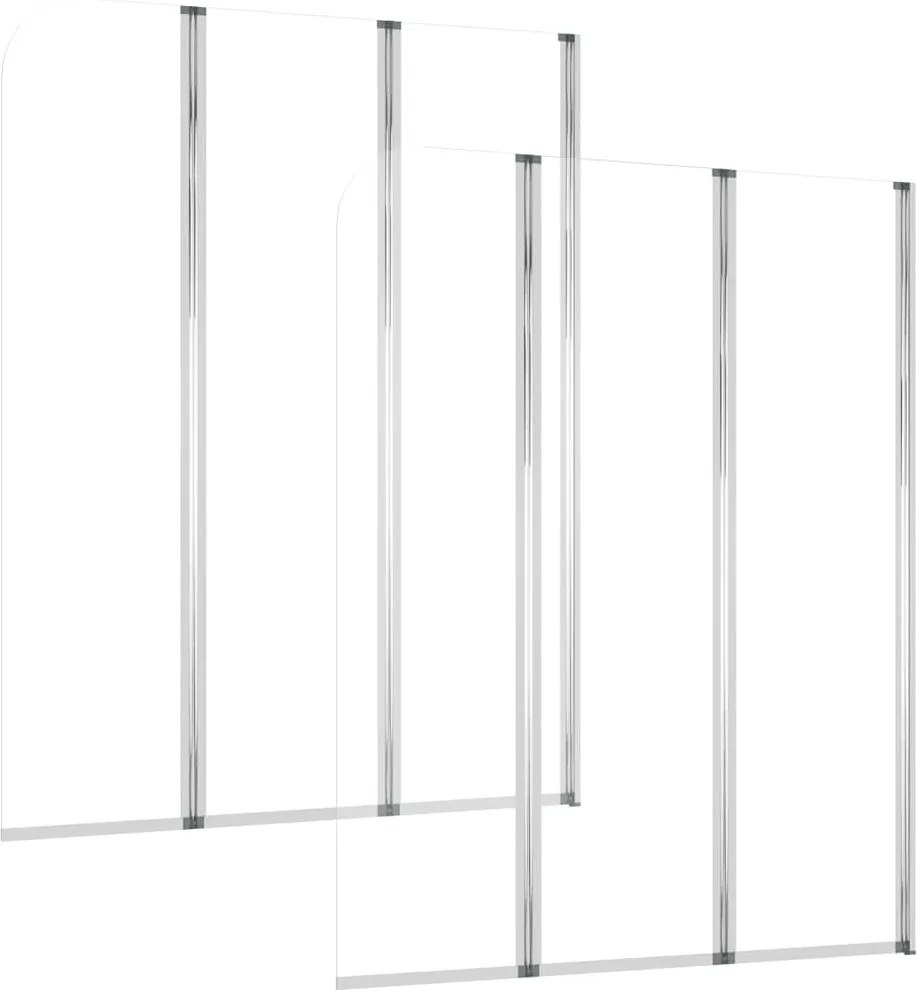 Sprchové kouty 2 ks 104 x 130 cm tvrzené sklo průhledné 146228