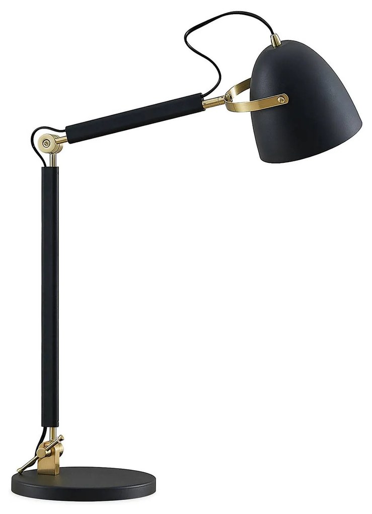 Lucande Nordin stolní lampa černá/zlatá