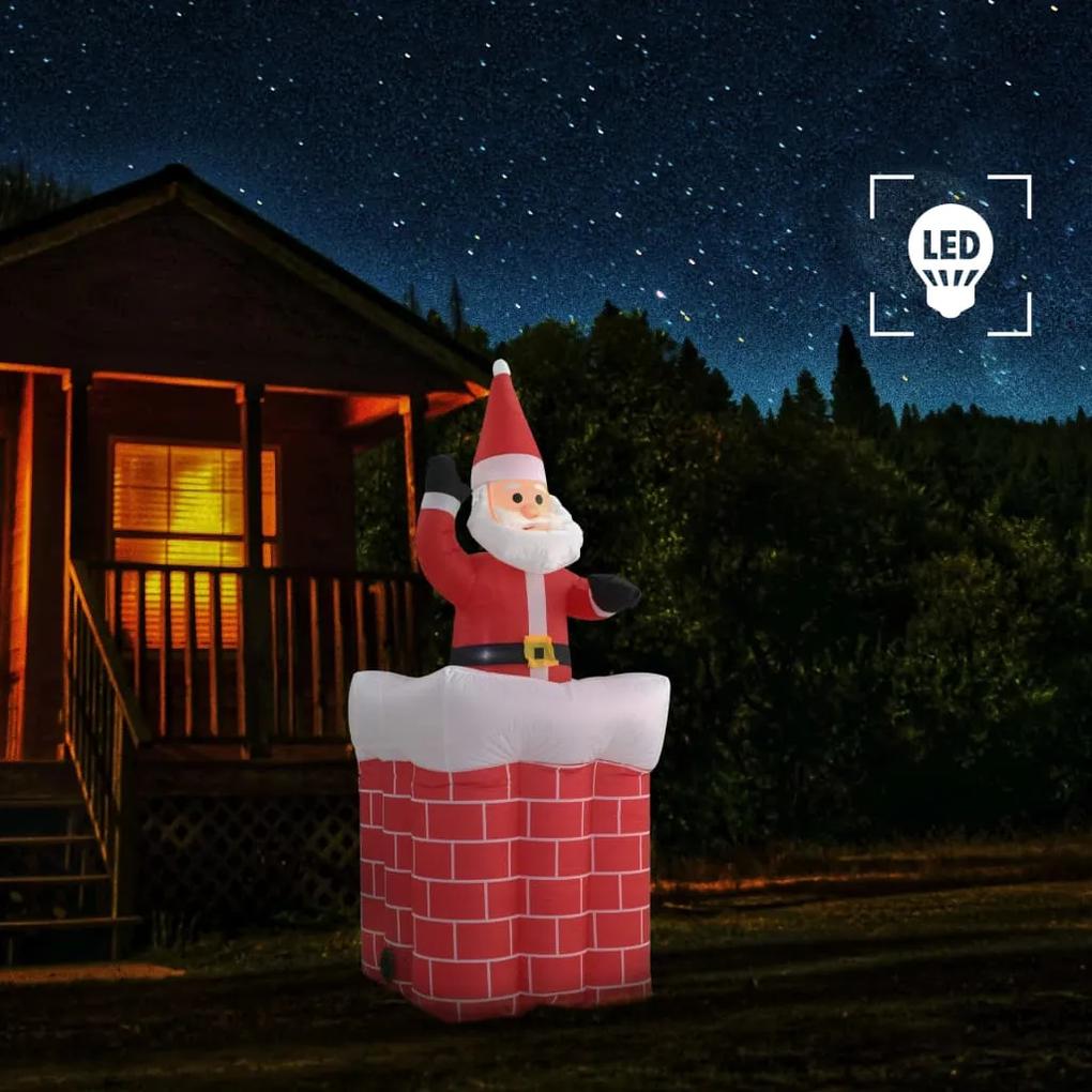 Vánoční Santa Claus v komíně automatický pohyb - LED IP44 | 180 cm