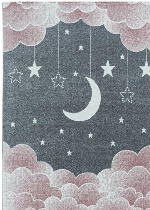 Dětský kusový koberec Funny 2101 pink - 200 x 290 cm