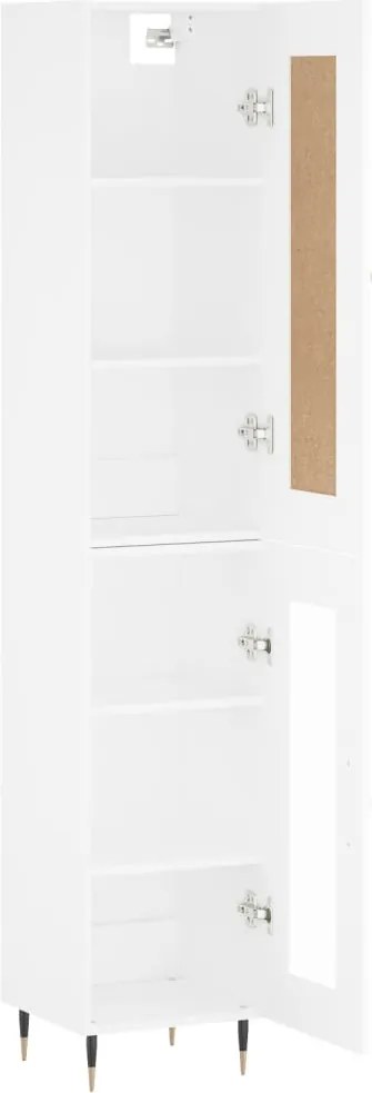 Skříň highboard bílá 34,5 x 34 x 180 cm kompozitní dřevo 3200369