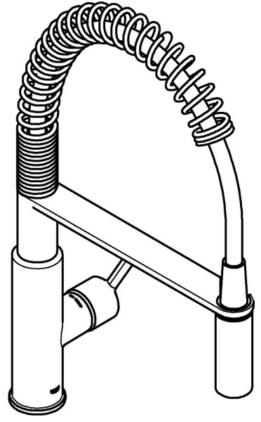 GROHE 30361000 - Dřezová baterie GET 455 mm lesklý chrom