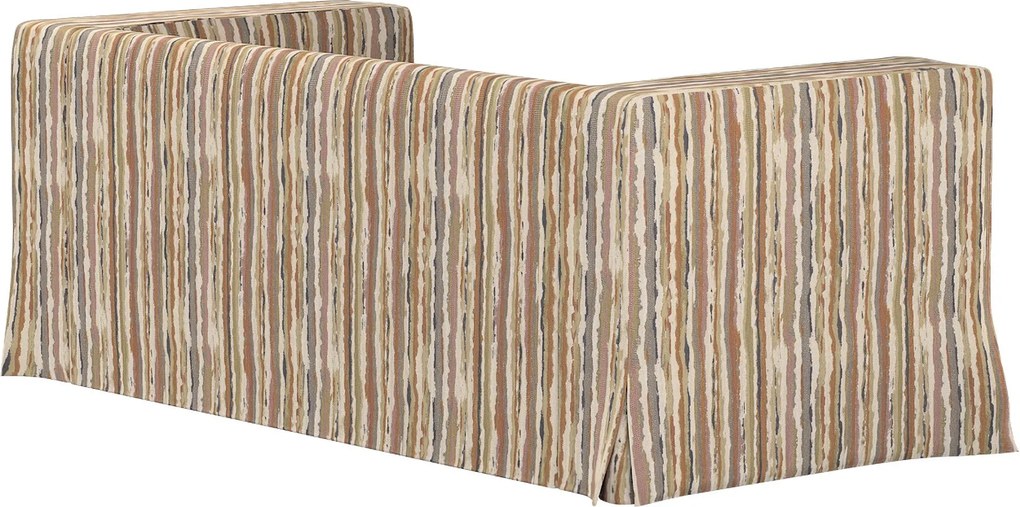 Potah na křesko IKEA Karlanda, krátký barva béžová látka pletený vzor, vzorované