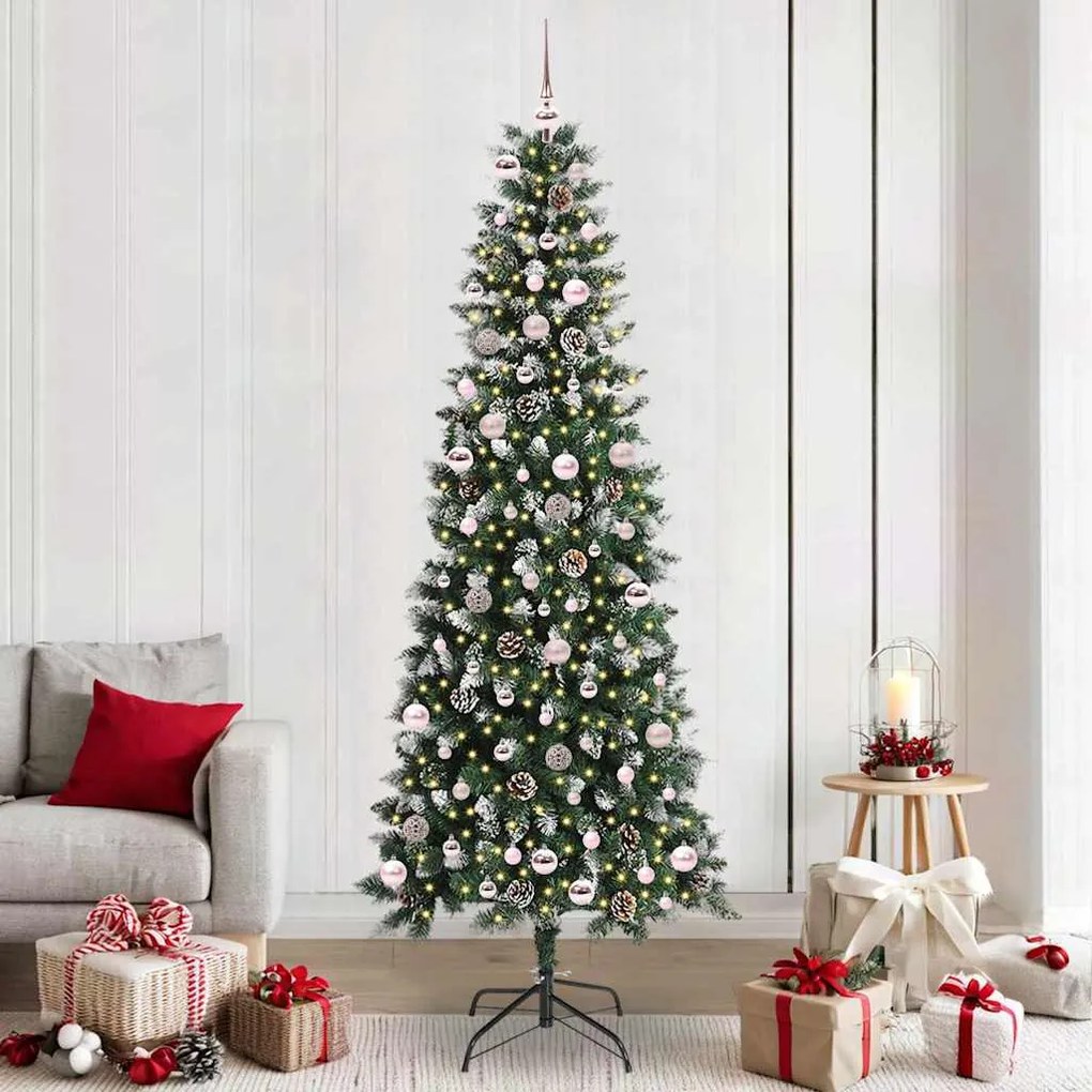 Umělý vánoční stromeček Zelená 240 cm PVC, plast a ocel 3395846