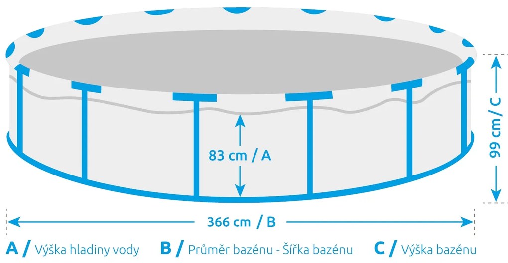 Marimex | Bazén Marimex Florida 3,66x0,99 m se zabudovaným skimmerem - motiv TEAK (poškozený obal) | 103402852