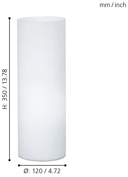 Eglo 81828 - Stolní lampa GEO 1xE27/60W/230V