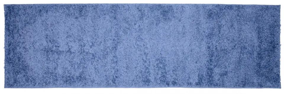 Kusový koberec shaggy Parba modrý atyp 80x200cm
