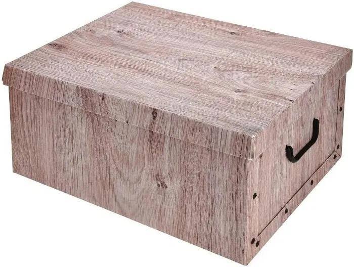 EXCELLENT Úložný box dekorativní design dřevo béžová