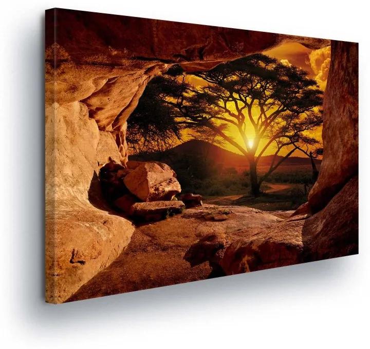 GLIX Obraz na plátně - Les V Západu Slunce II 100x75 cm