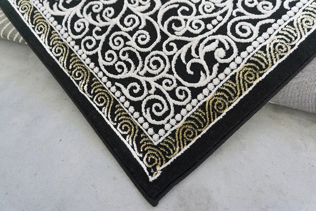 Berfin Dywany, Kusový koberec Elite 3935 Black Gold, 200x290, černá, kancelář